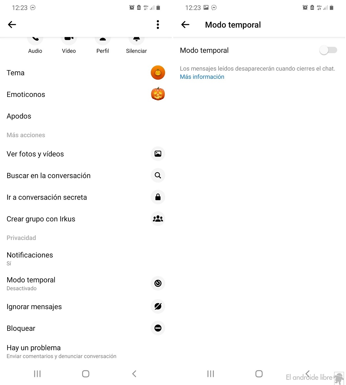 Modo Temporal en Messenger: qué es y cómo se activa | SYSGURU